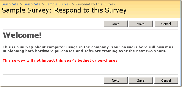 Sharepoint Add Instructions And Color To Surveys Mike Smith S Tech Training Notes Sharepoint